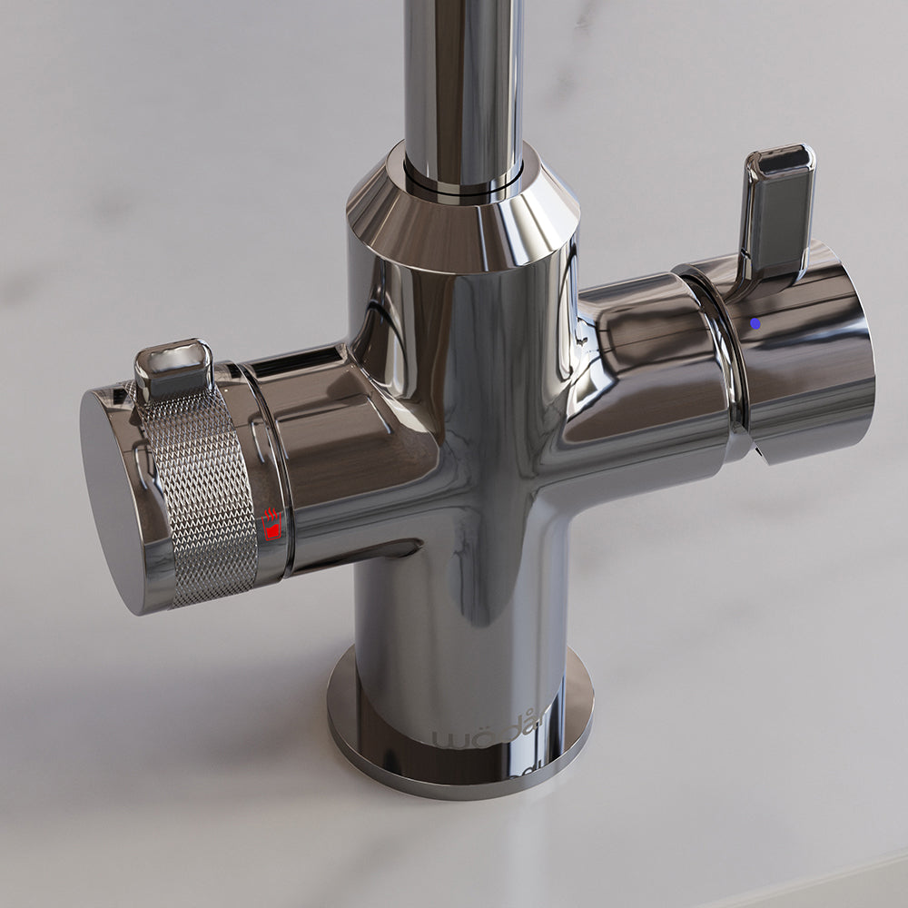 Design Swan Neck 3 in 1 Chrome Boiling Hot Water Tap – Wodar