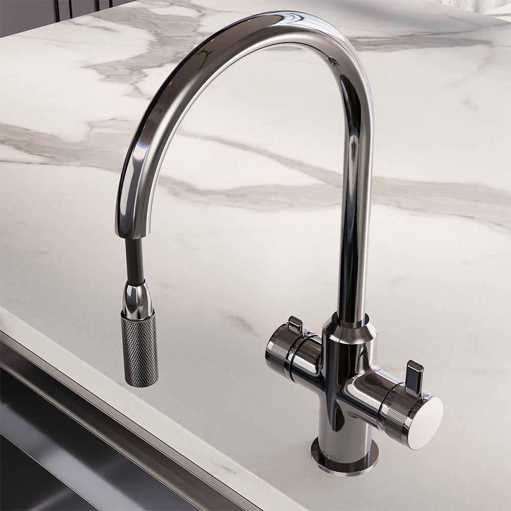 Design+ Flex 4 in 1 Chrome Boiling Hot Water Tap – Wodar