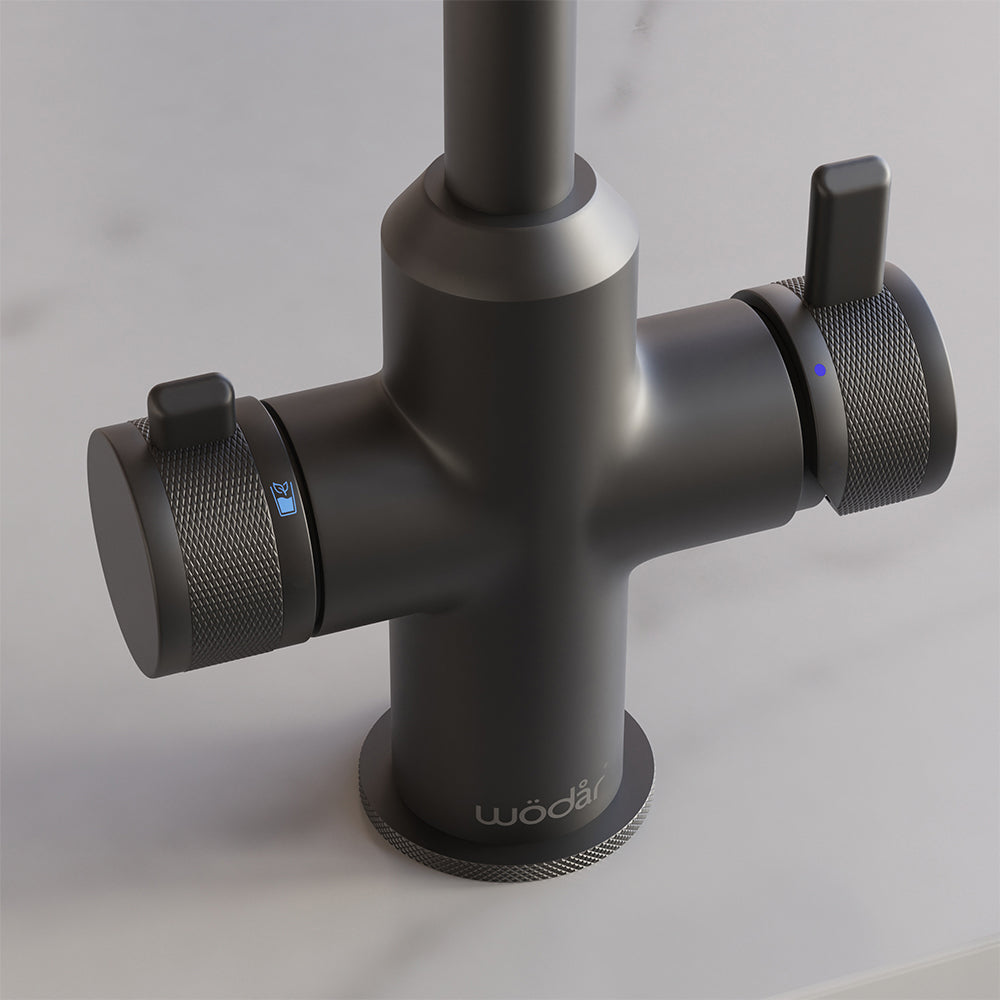 Design+ Flex 4 in 1 Gun Metal Grey Boiling Hot Water Tap – Wodar