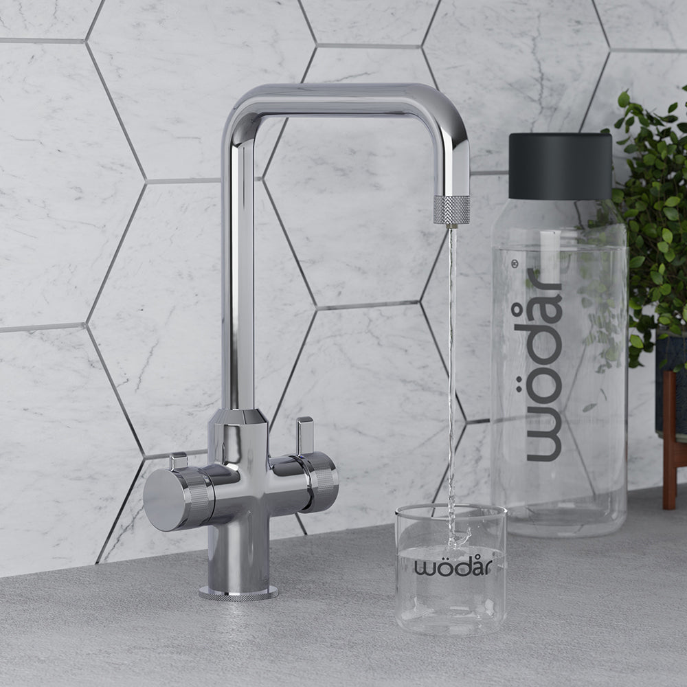 Design+ Square 4 in 1 Chrome Boiling Hot Water Tap – Wodar