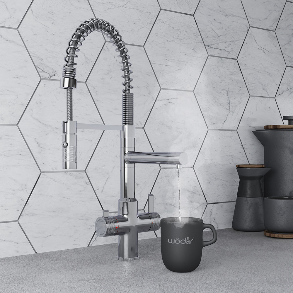 Pro Flex 3 in 1 Polished Chrome Boiling Hot Water Tap – Wodar