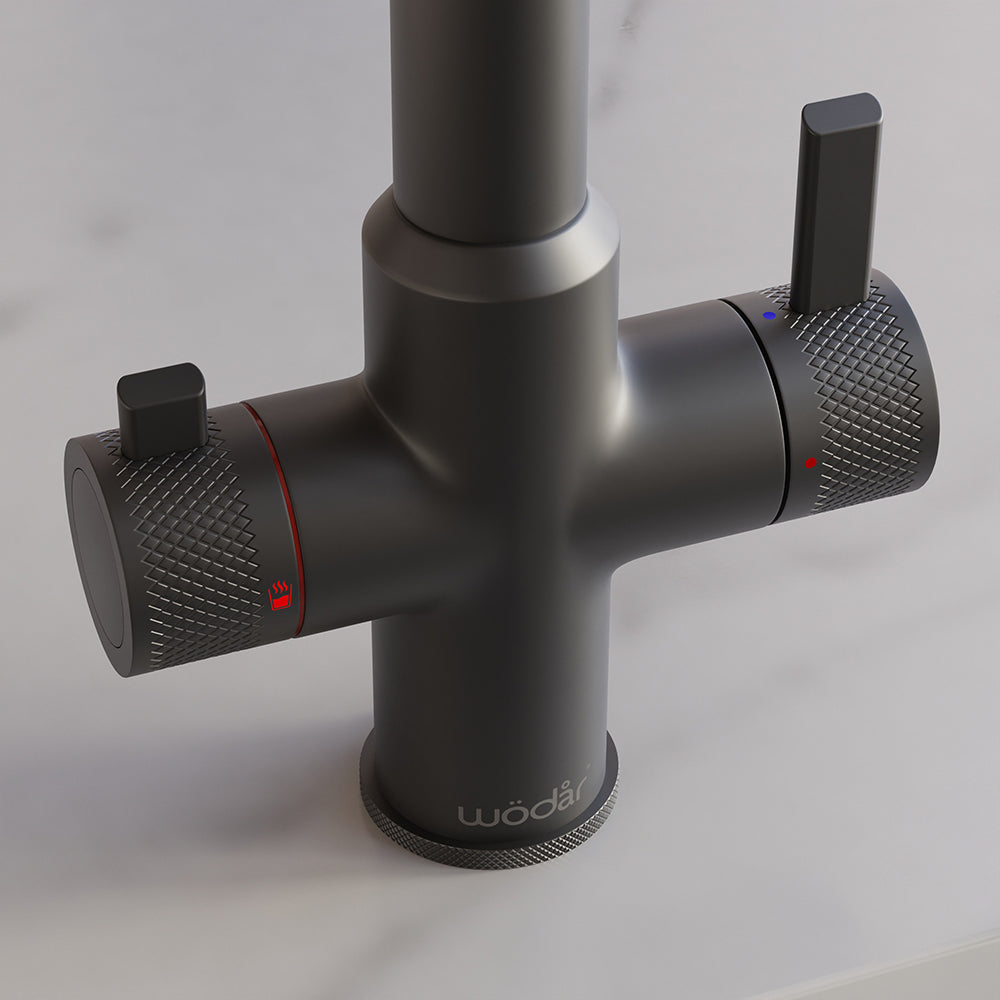 Pro Flex 3 in 1 Gun Metal Grey Boiling Hot Water Tap – Wodar