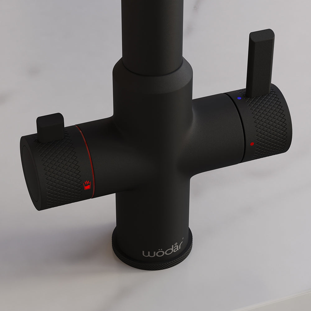 Pro Flex 3 in 1 Matt Black Boiling Hot Water Tap – Wodar