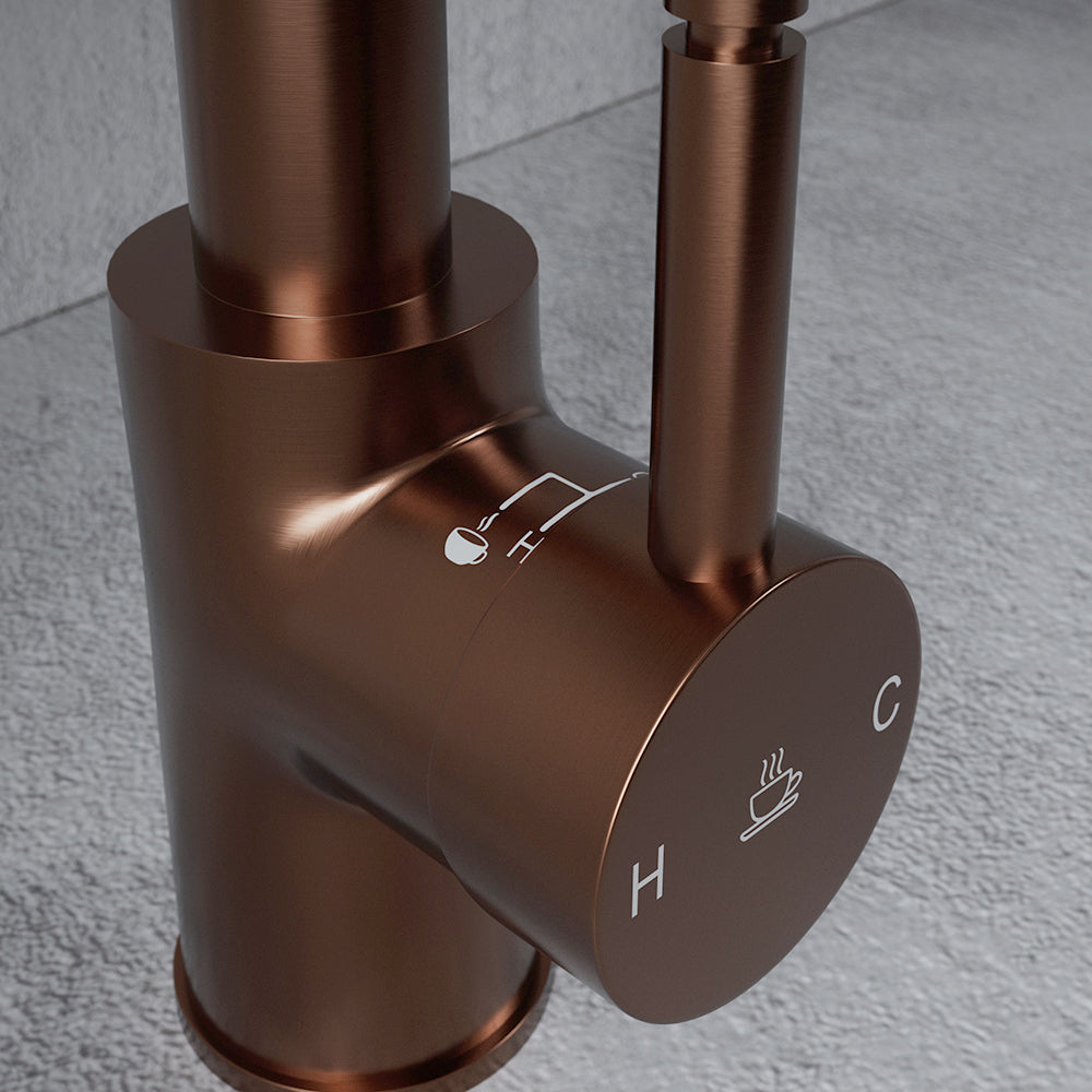 Pro Flex 3 in 1 Brushed Copper Hot Water Tap – Wodar